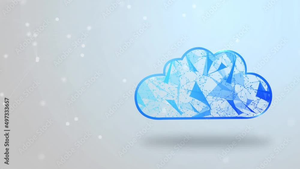 4K 3d High speed Internet connection of things IoT big data cloud ...