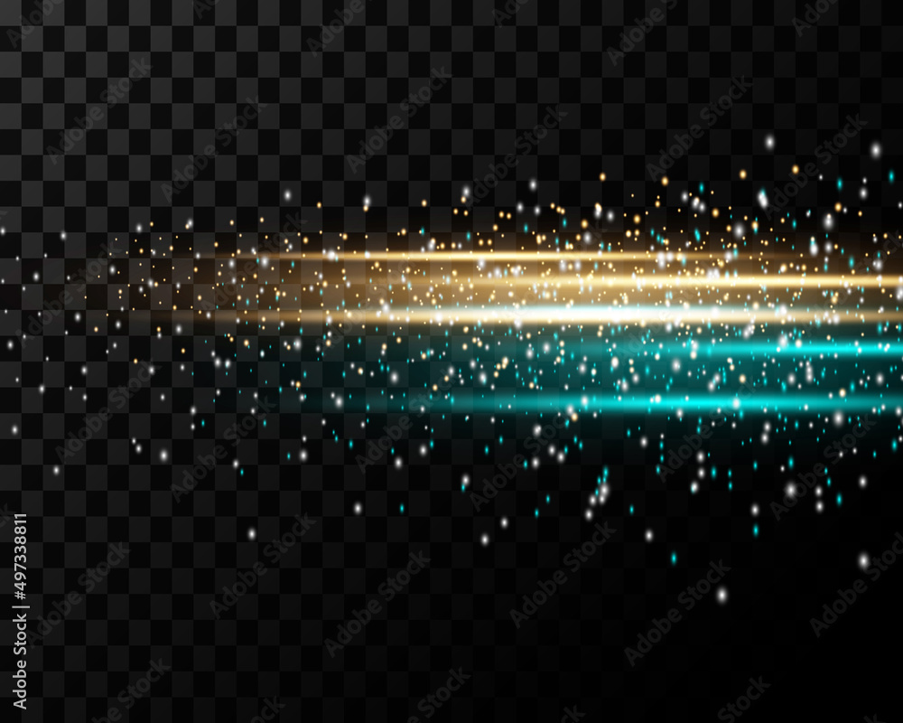 To center a bright flash. Golden and blue glowing light explodes on a ...