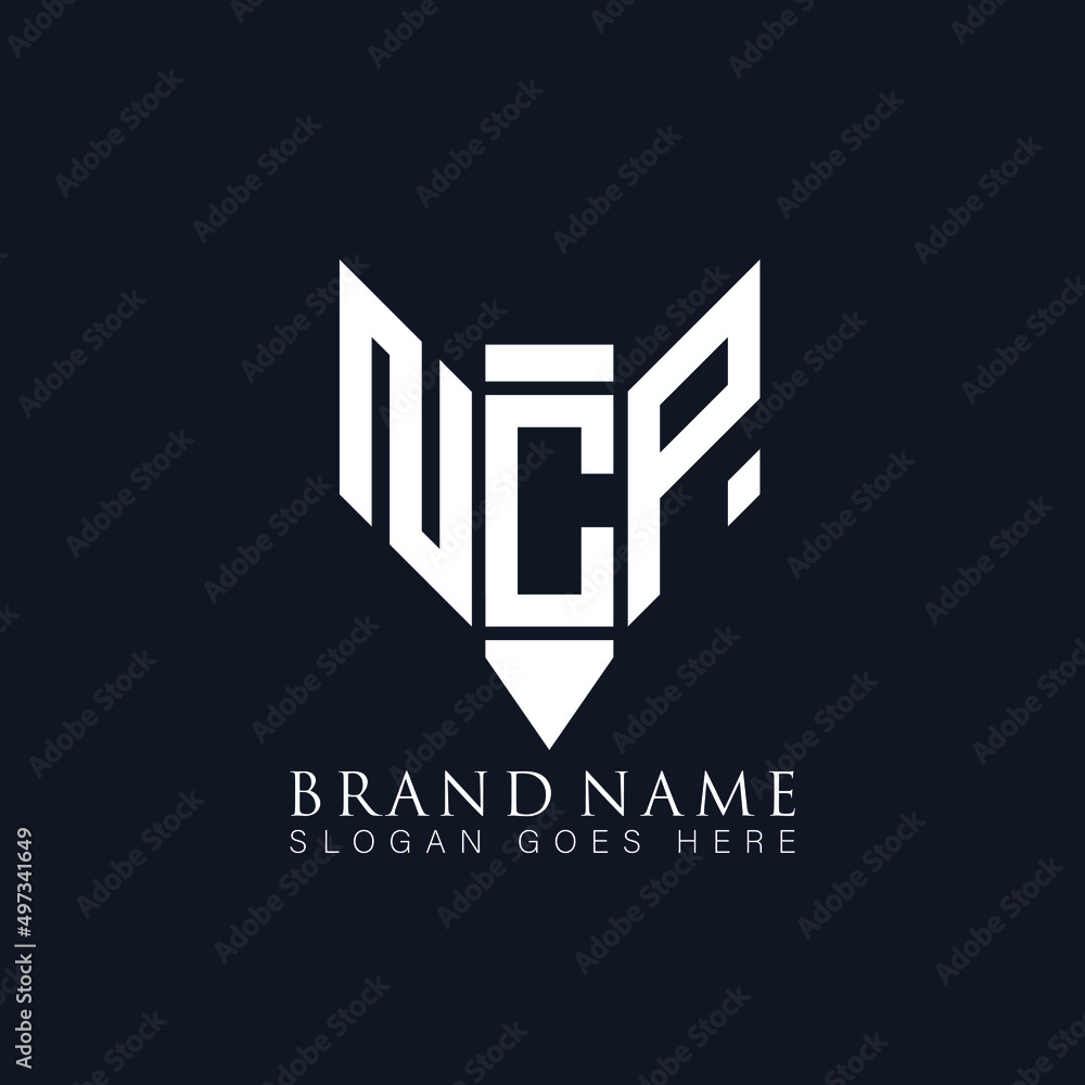 NCP letter logo design on white background.NCP creative monogram ...