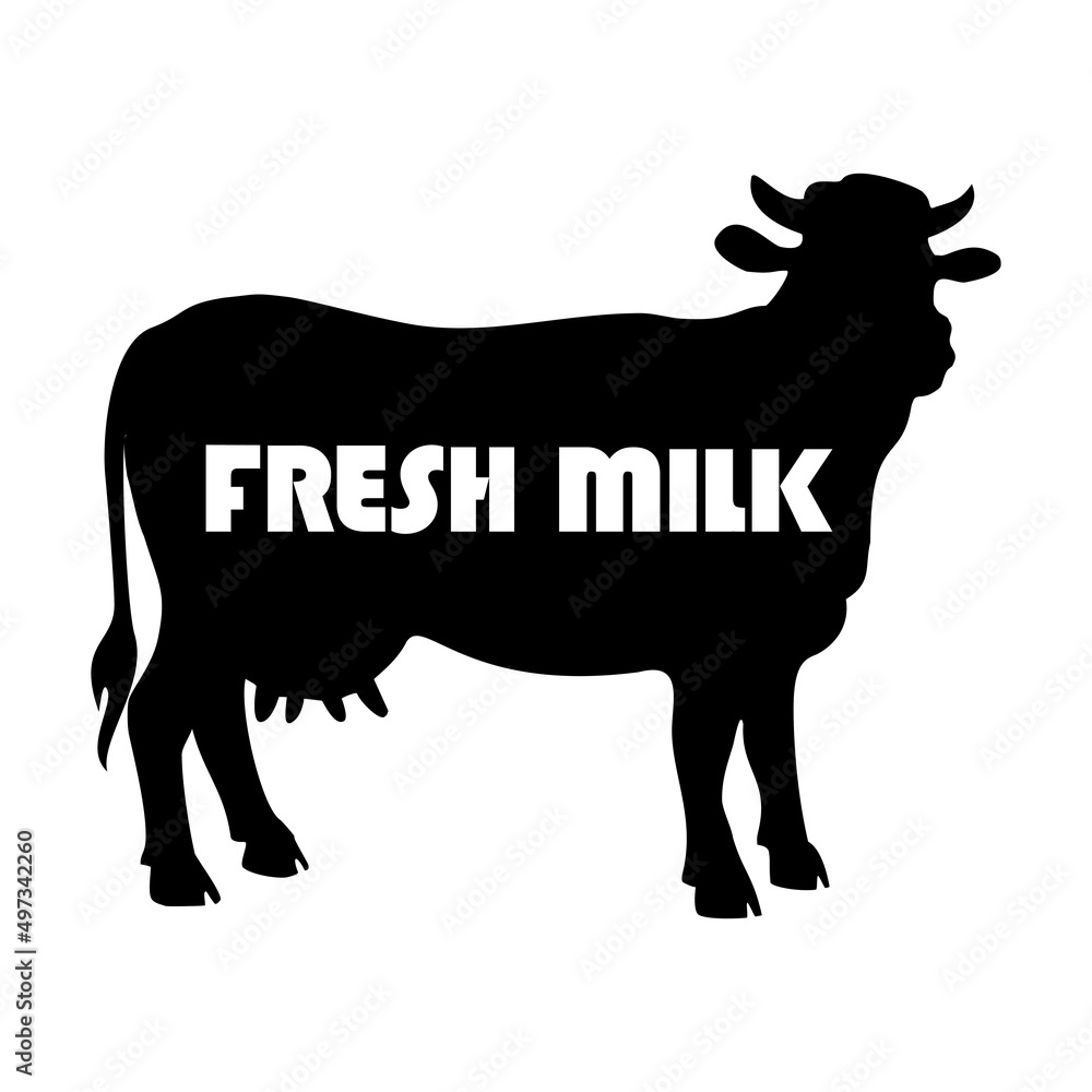Holstein breed of cow. Animal print for logo, logo, label design. Stock ...