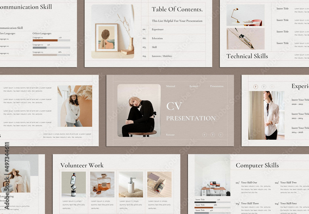 CV Presentation Layout Stock Template | Adobe Stock