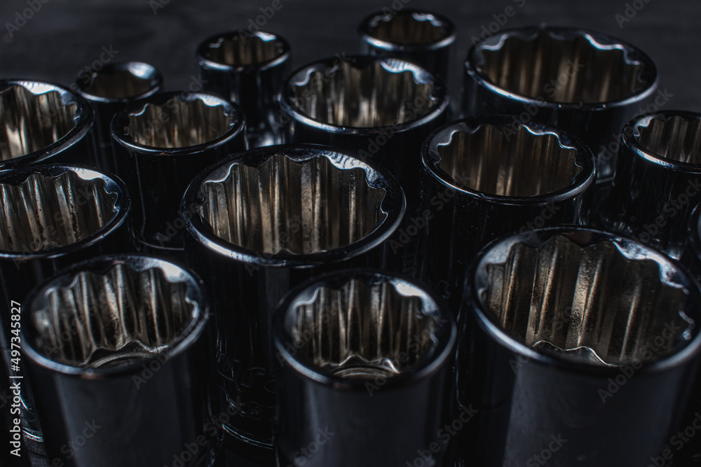 Socket set since different angle with repetitions Stock Photo | Adobe Stock