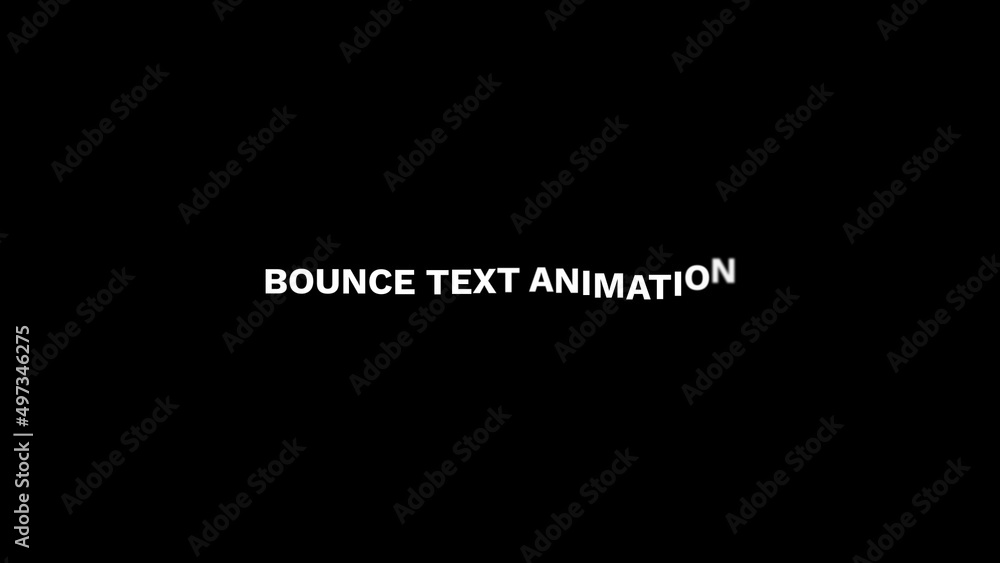 Bounce Text Animation Stock Template | Adobe Stock Bounce Text Animation Stock Template | Adobe Stock