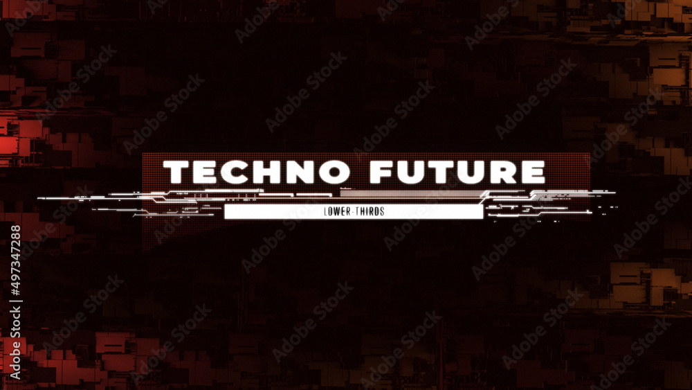 Techno Future Lower-Thirds 1 Stock Template | Adobe Stock