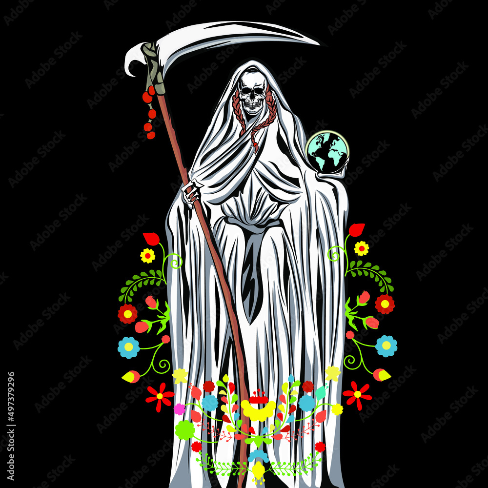 The SANTA MUERTE, symbol of praise, respect and adoration in Mexico and ...