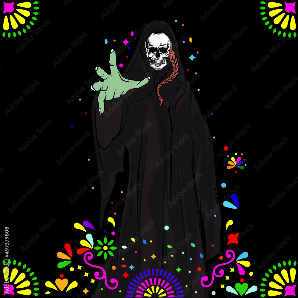 The SANTA MUERTE, symbol of praise, respect and adoration in Mexico and ...