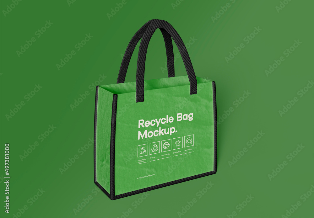 Recycle Bag Mockup Stock Template | Adobe Stock