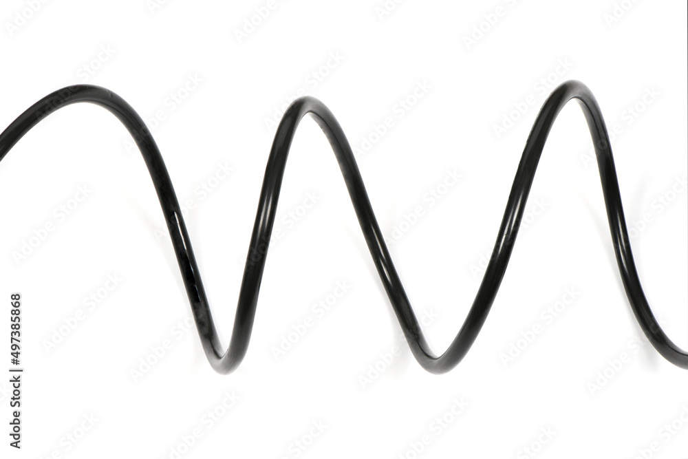 Black wire isolated on white background abstraction. High resolution ...