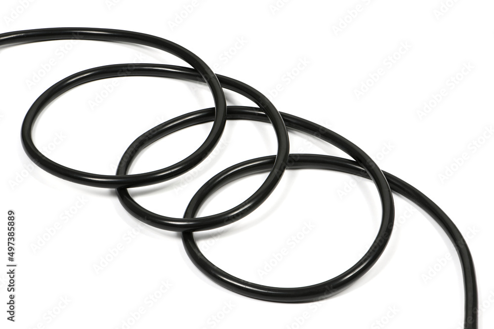 Black wire isolated on white background abstraction. High resolution ...