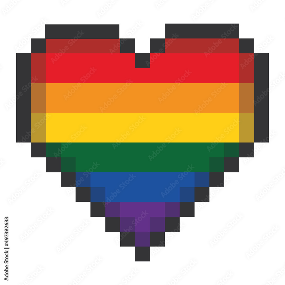 Pixel art flag pride pixel art illustration concept LGBTQ+ vector ...