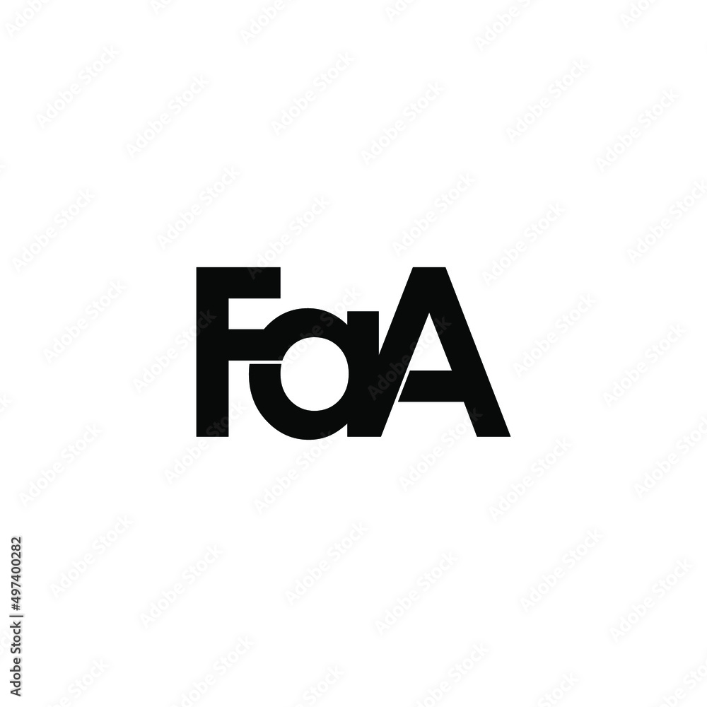faa letter original monogram logo design Stock Vector | Adobe Stock