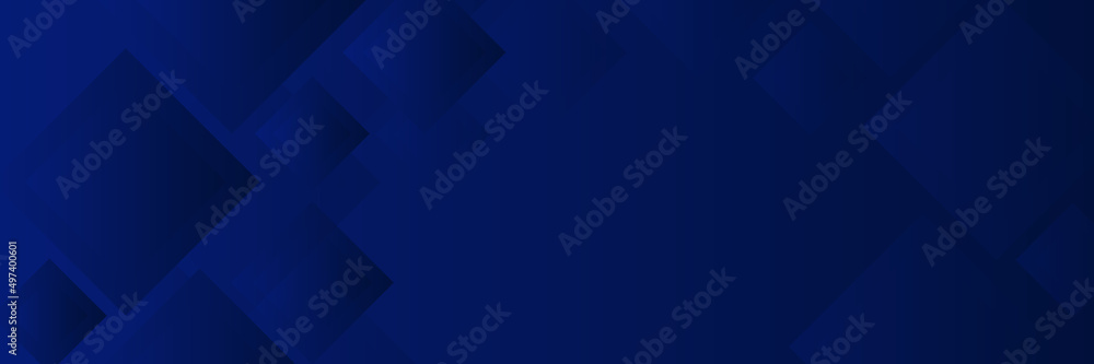 Abstract blue banner background design. Vector illustration. Modern ...