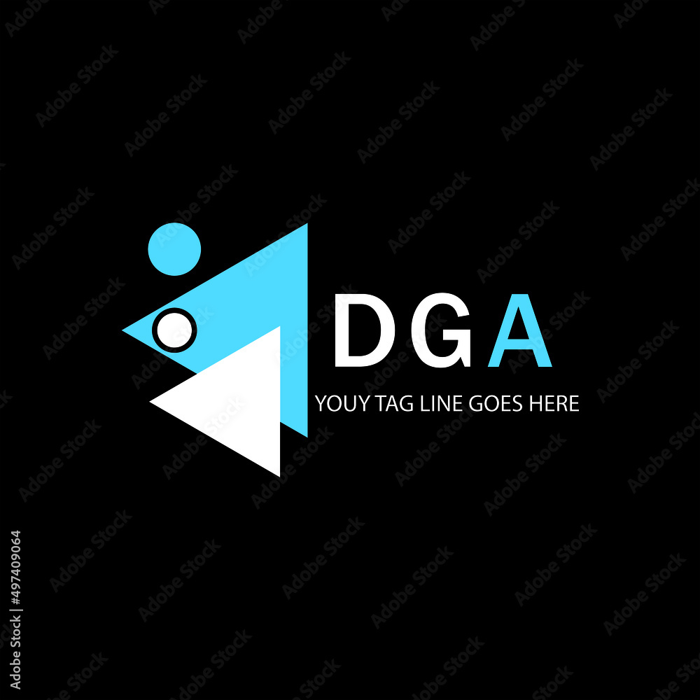 DGA letter logo creative design with vector graphic Stock Vector ...