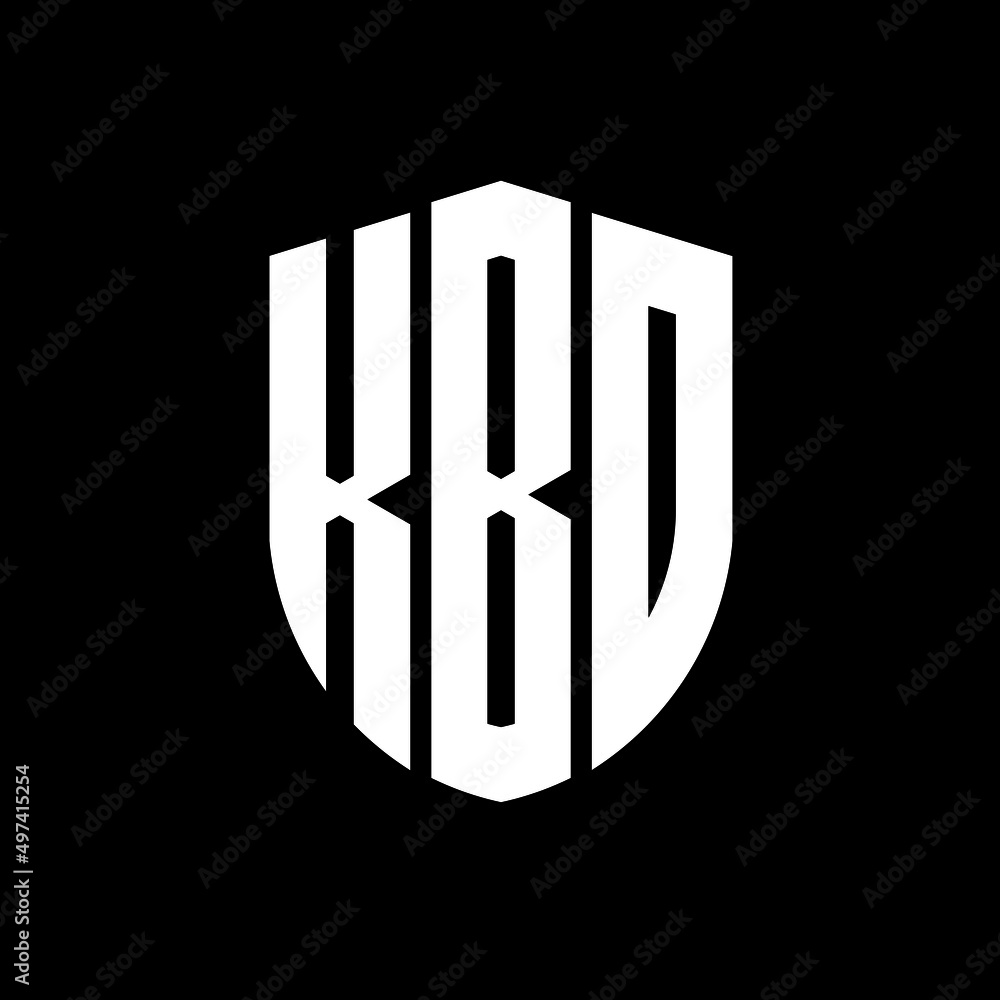 KBD letter logo design. KBD modern letter logo with black background ...