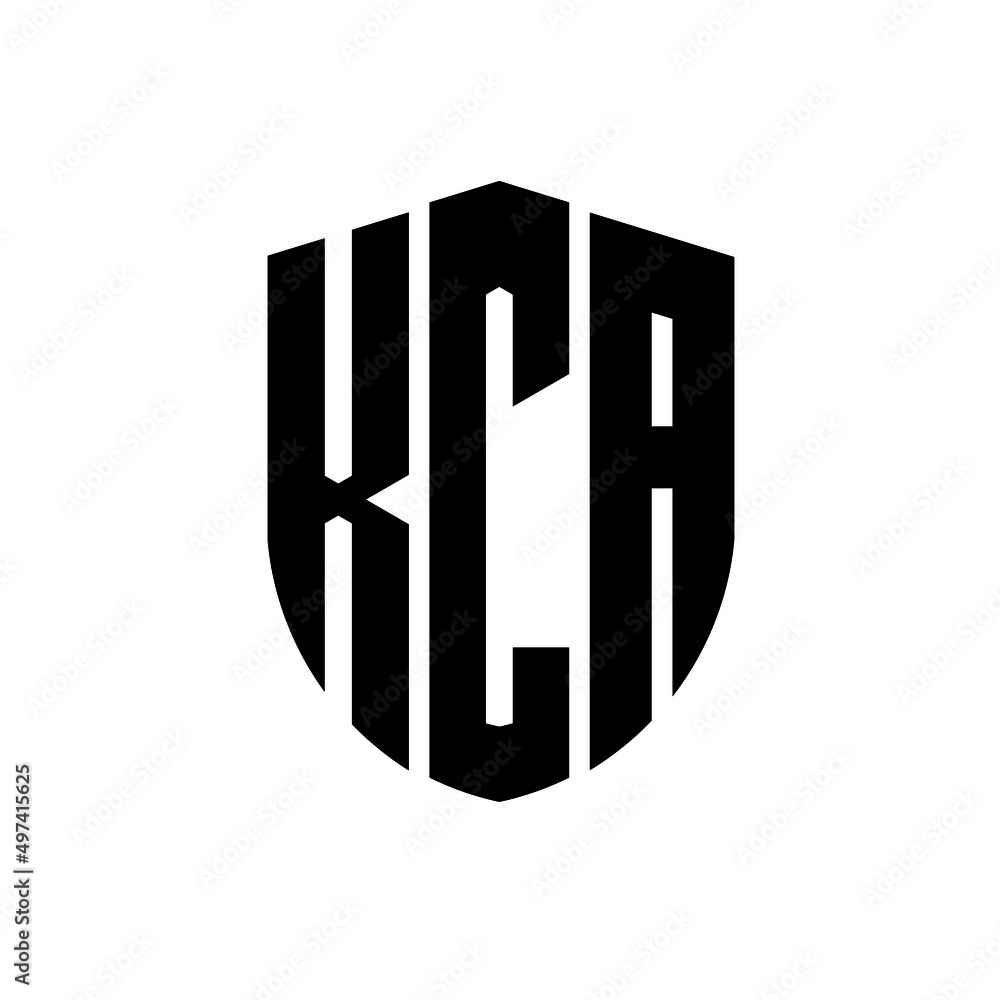 KCA letter logo design. KCA modern letter logo with black background. KCA creative letter logo ...
