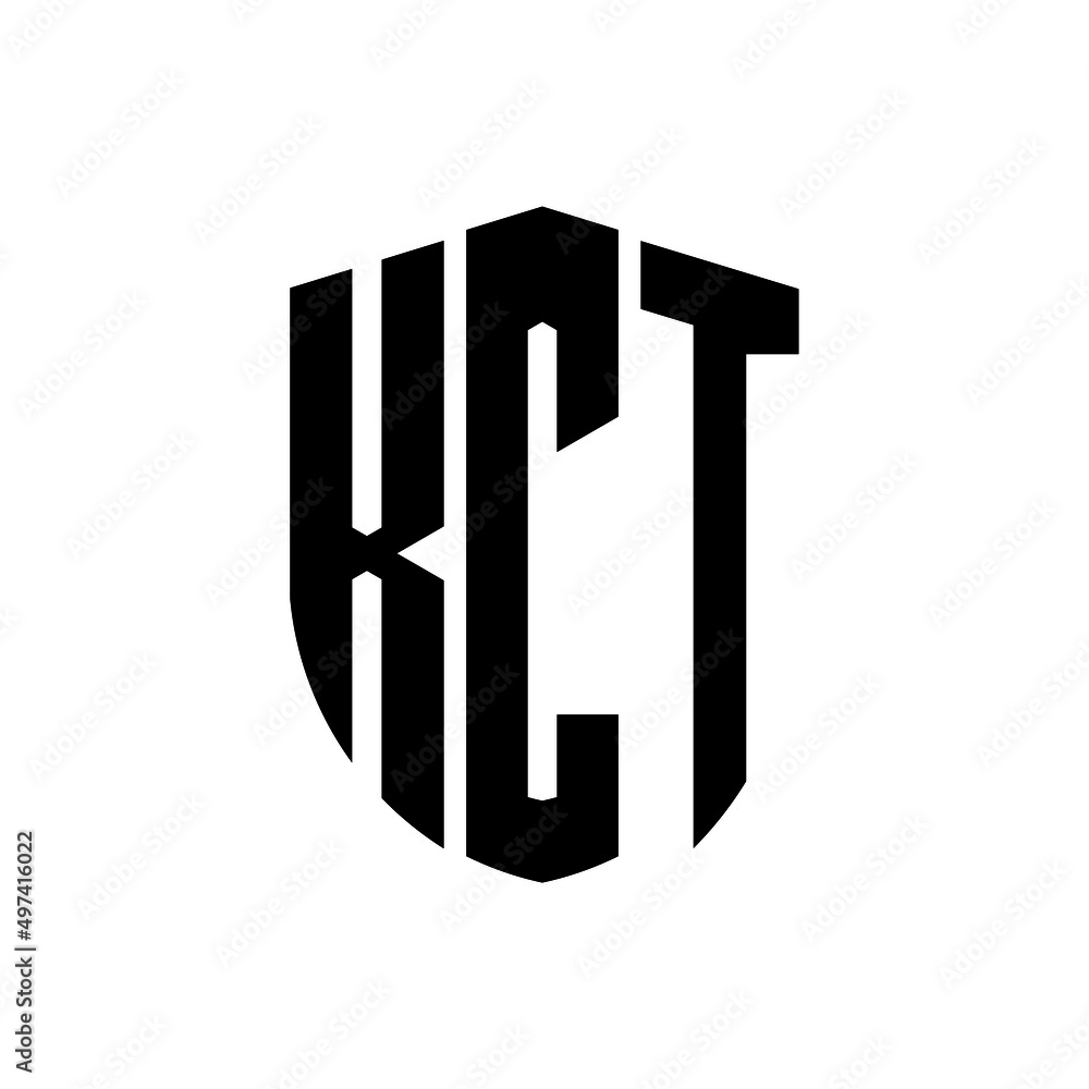KCT letter logo design. KCT modern letter logo with black background. KCT creative letter logo ...