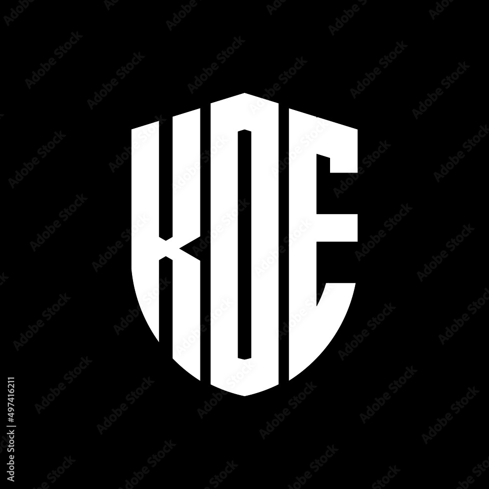 KDE letter logo design. KDE modern letter logo with black background ...