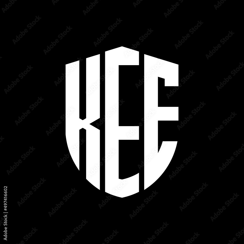 KEE letter logo design. KEE modern letter logo with black background ...