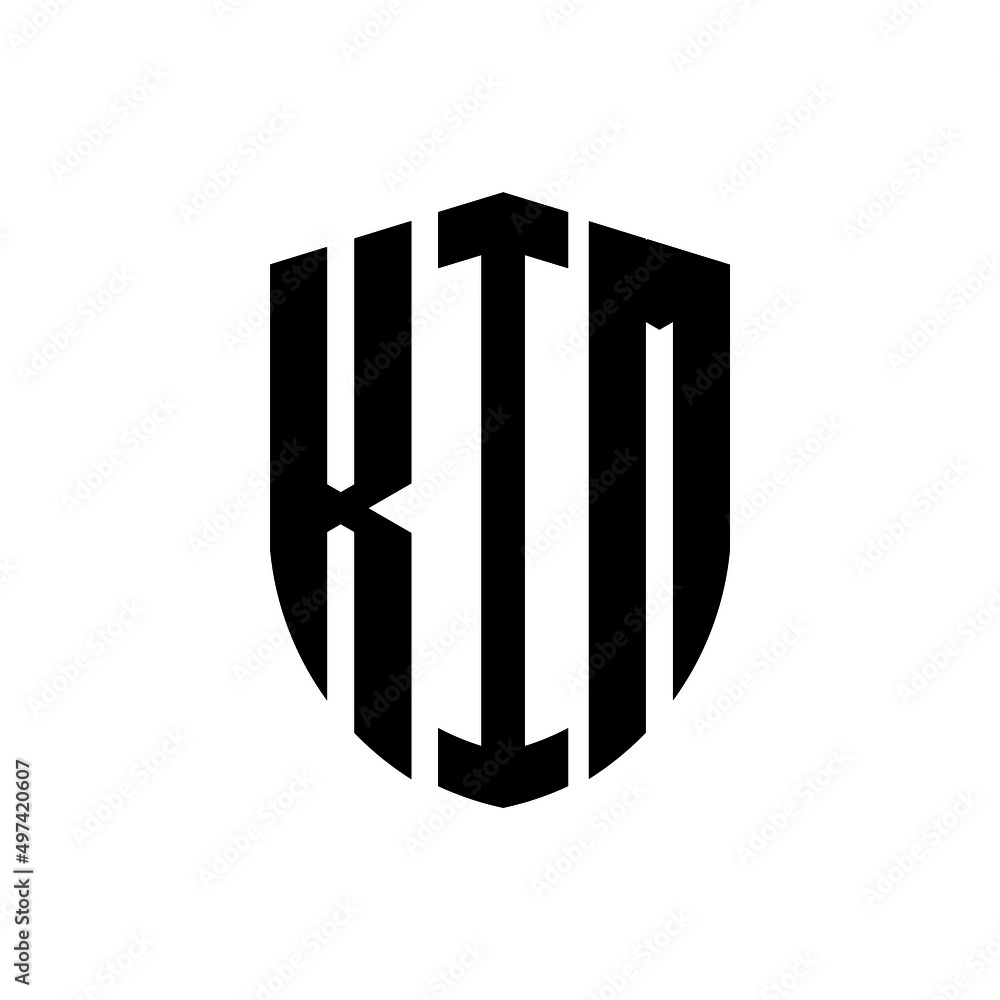 KIM letter logo design. KIM modern letter logo with black background ...