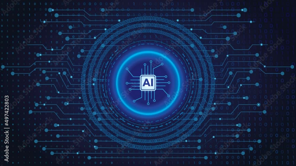 Artificial Intelligence Chip Text, Circuit Board CPU Processor ...