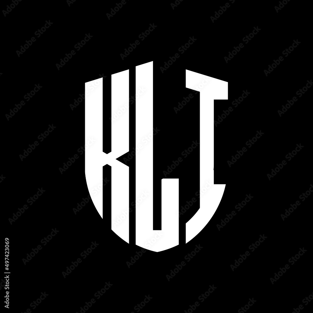 Vecteur Stock KLI letter logo design. KLI modern letter logo with black ...