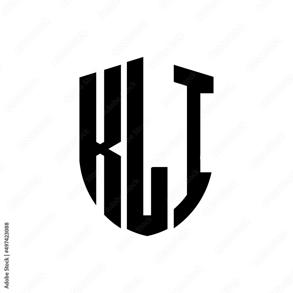 KLI letter logo design. KLI modern letter logo with black background ...