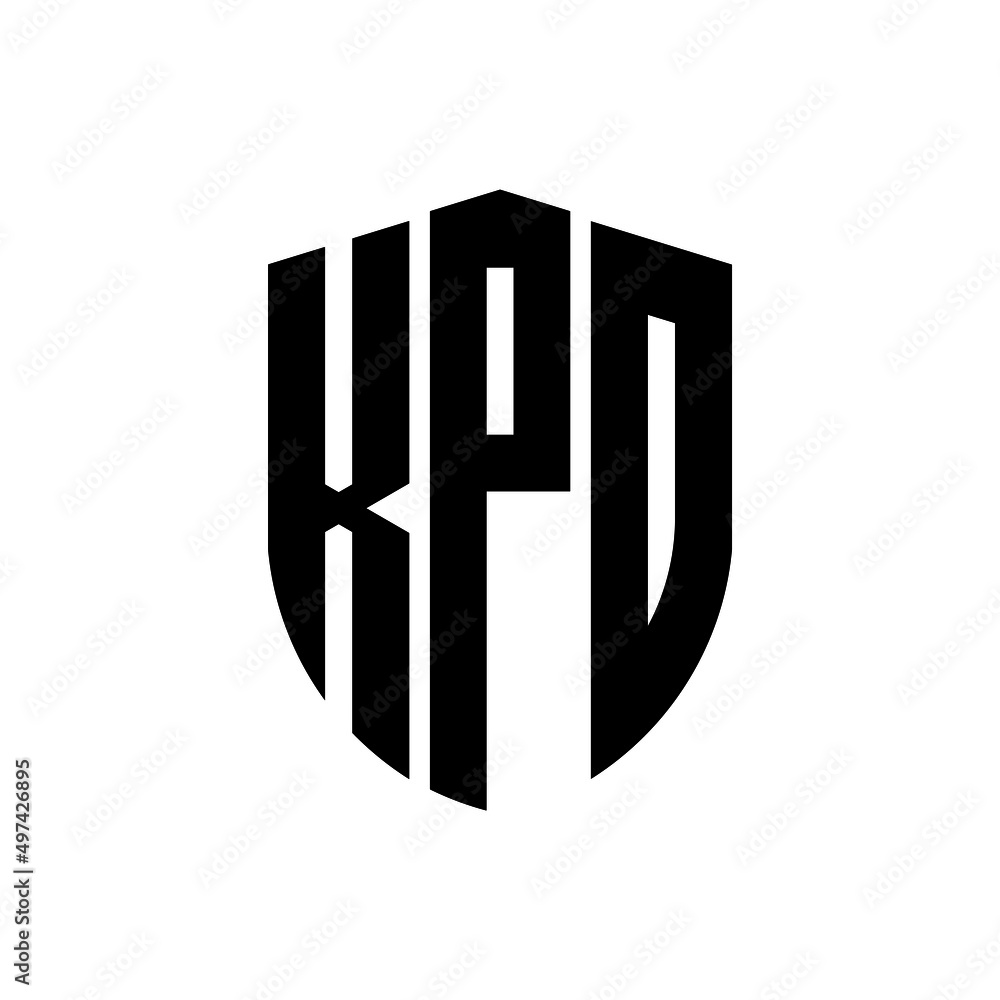 KPD letter logo design. KPD modern letter logo with black background ...