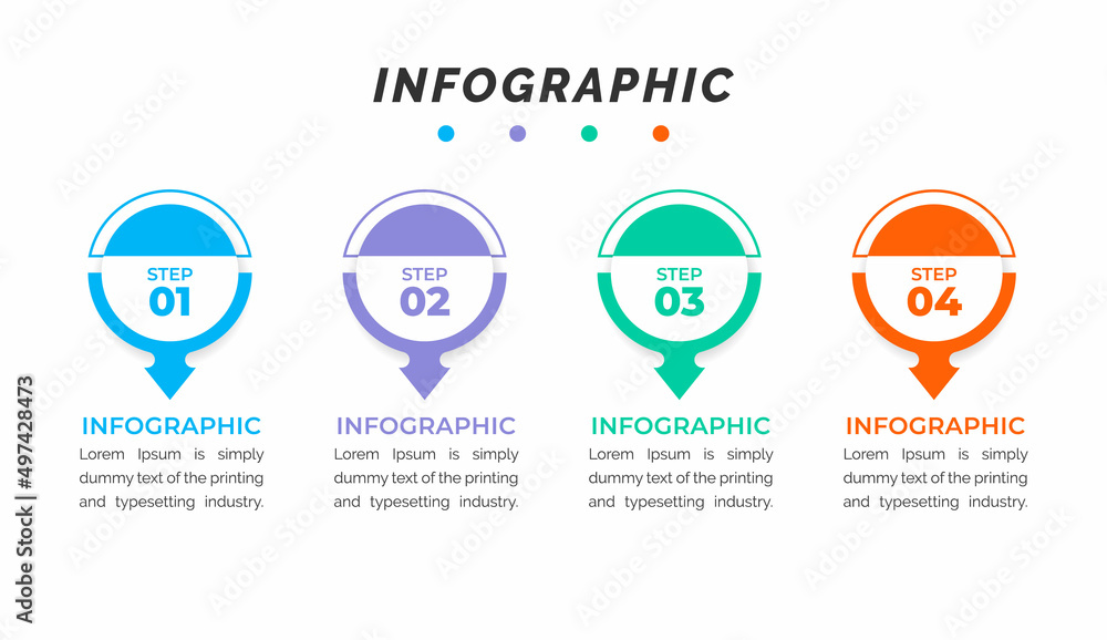 Business data visualization. Process chart. Abstract elements of graph ...