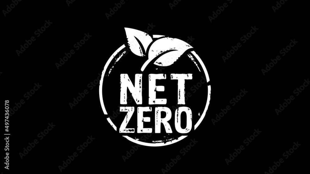 Net zero and eco friendly symbol stamp and stamping impact isolated ...