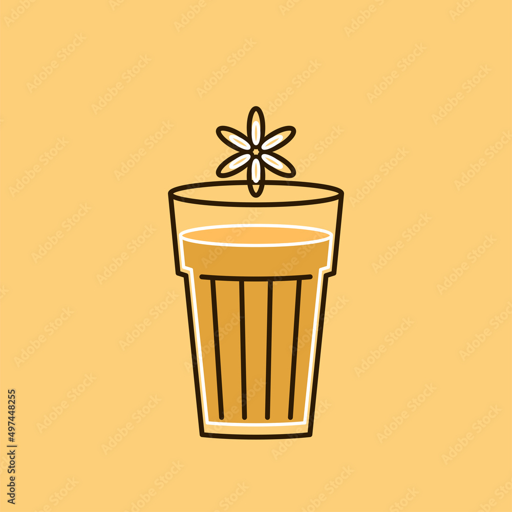 Indian drink vector. Indian chai icon. Chai is Indian drink. Stock ...