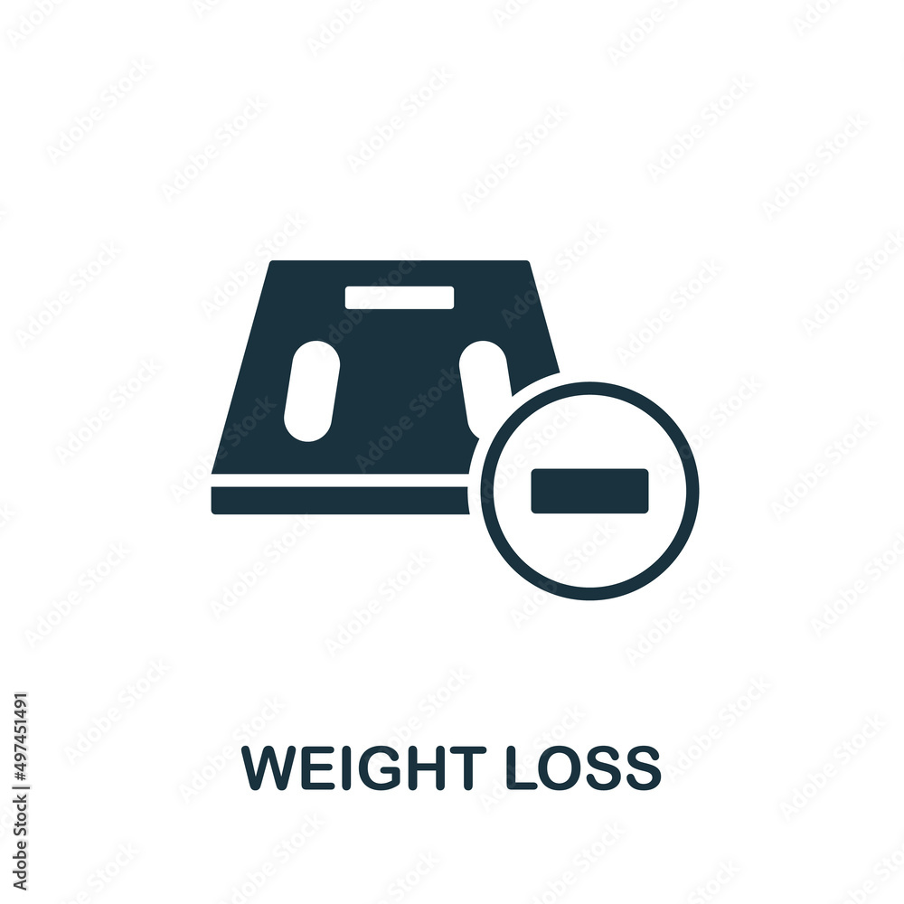 Weight Loss icon. Monochrome simple Weight Loss icon for templates, web ...