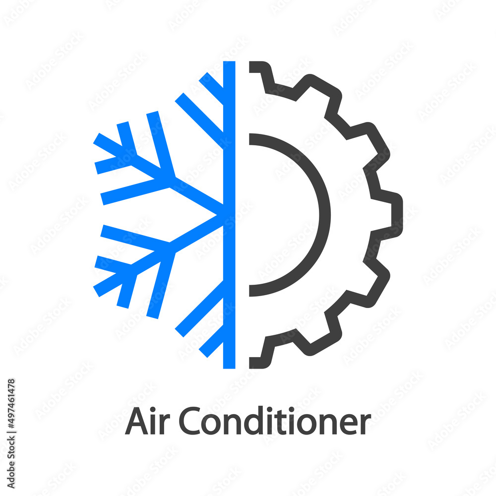 Reparación y servicio de aire acondicionado. Logo con texto Air ...
