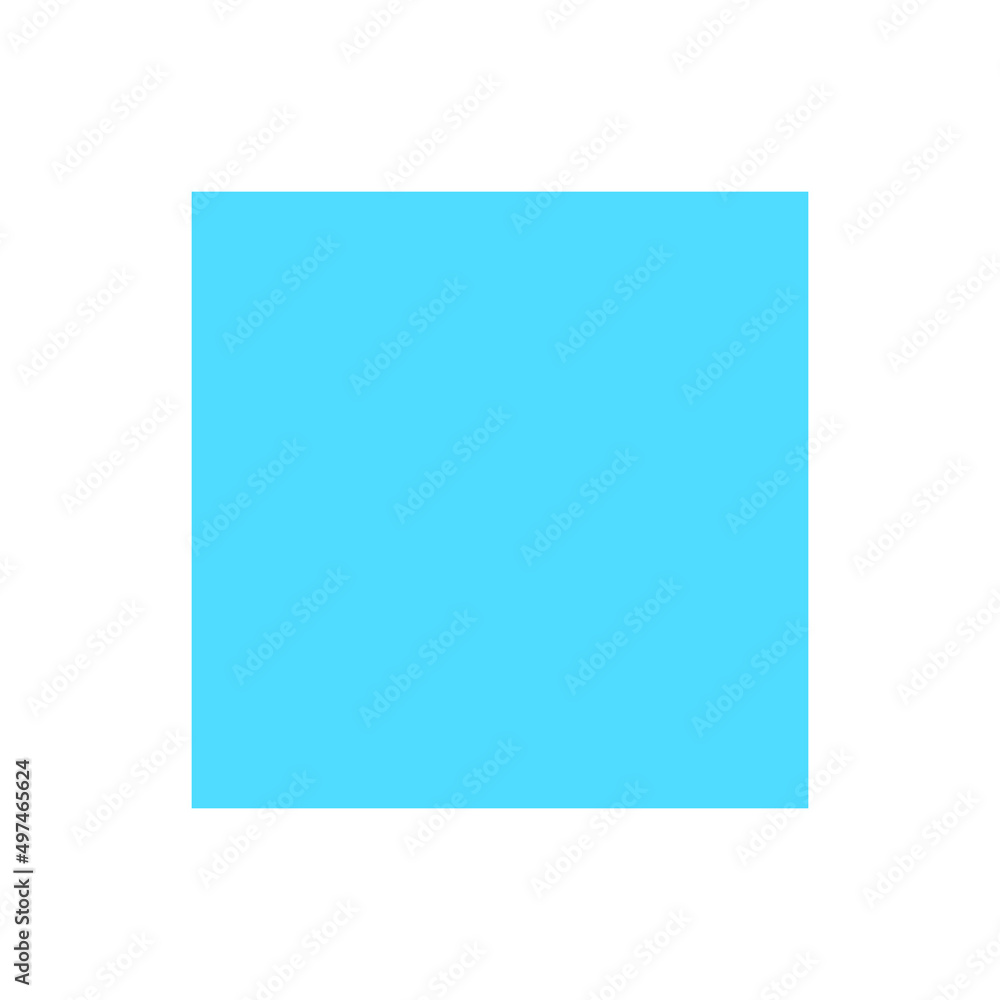 eps10 vector of a blue square solid icon in simple flat trendy style ...