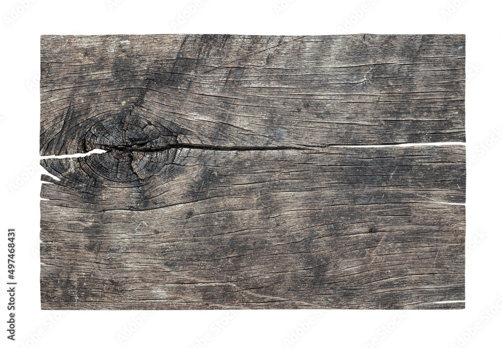 Old wooden sign board isolated on white background with clipping path ...