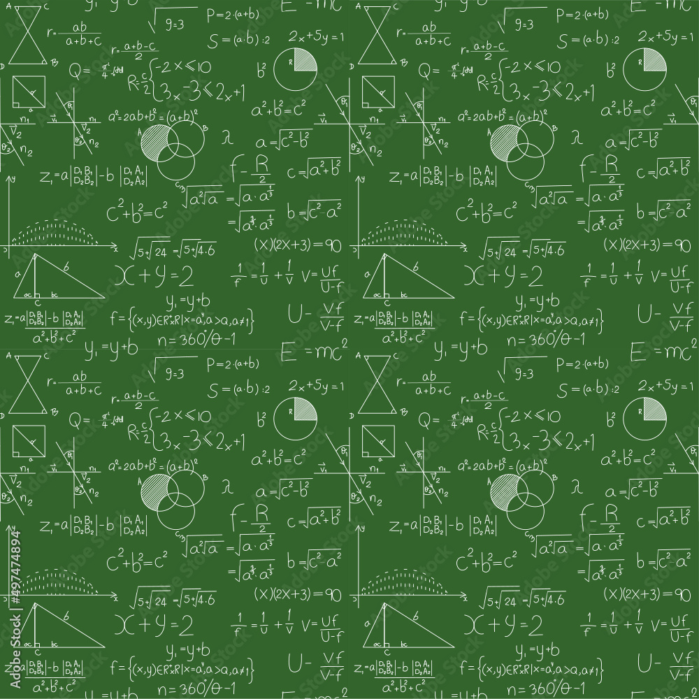Hand drawn physic formula Science knowledge education. Chemical formula ...