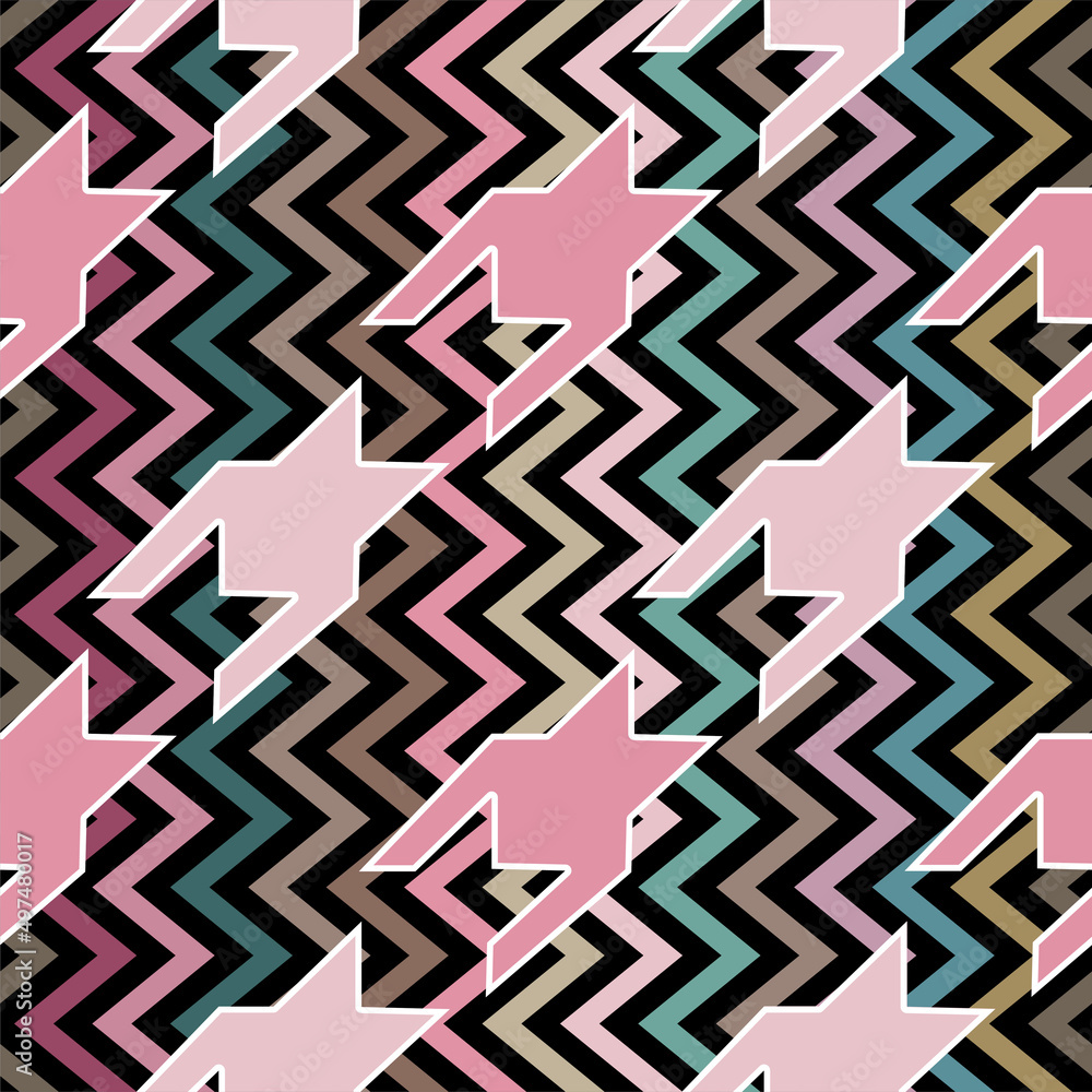 Pink And Black Chevron Wallpaper