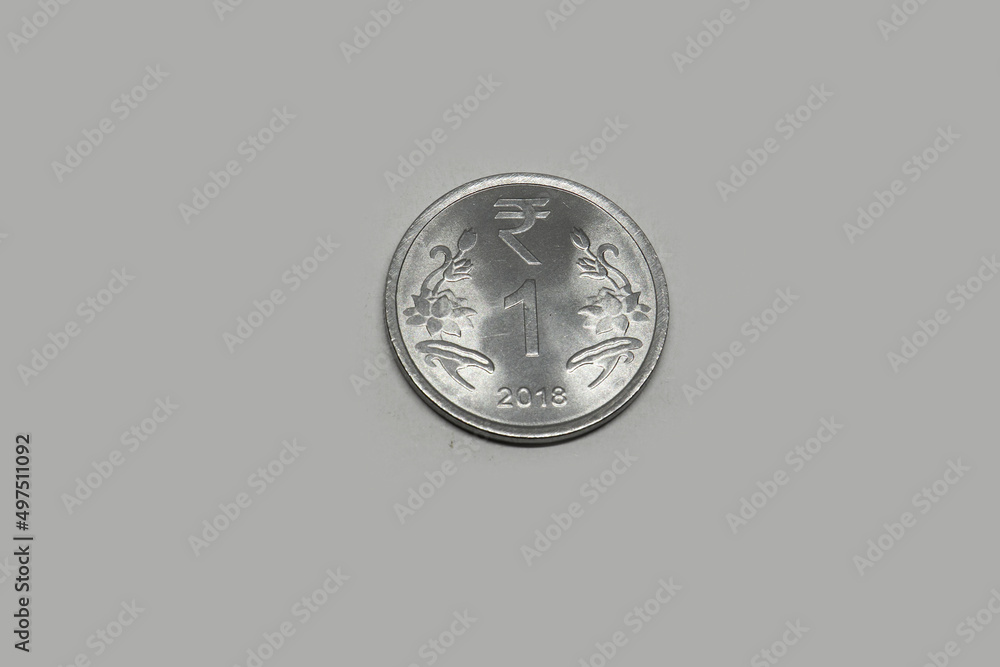 Indian Currency one Rupees silver Coin, Indian Currency, Money, one ...