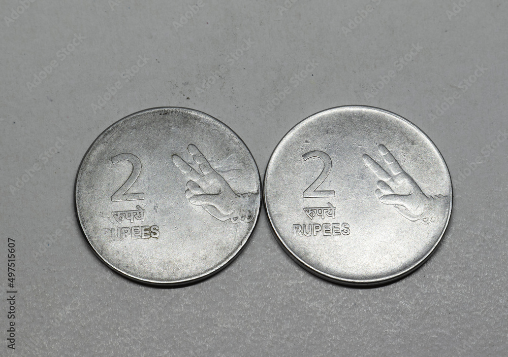 Indian Currency two Rupees silver Coin, Indian Currency, Money, two ...