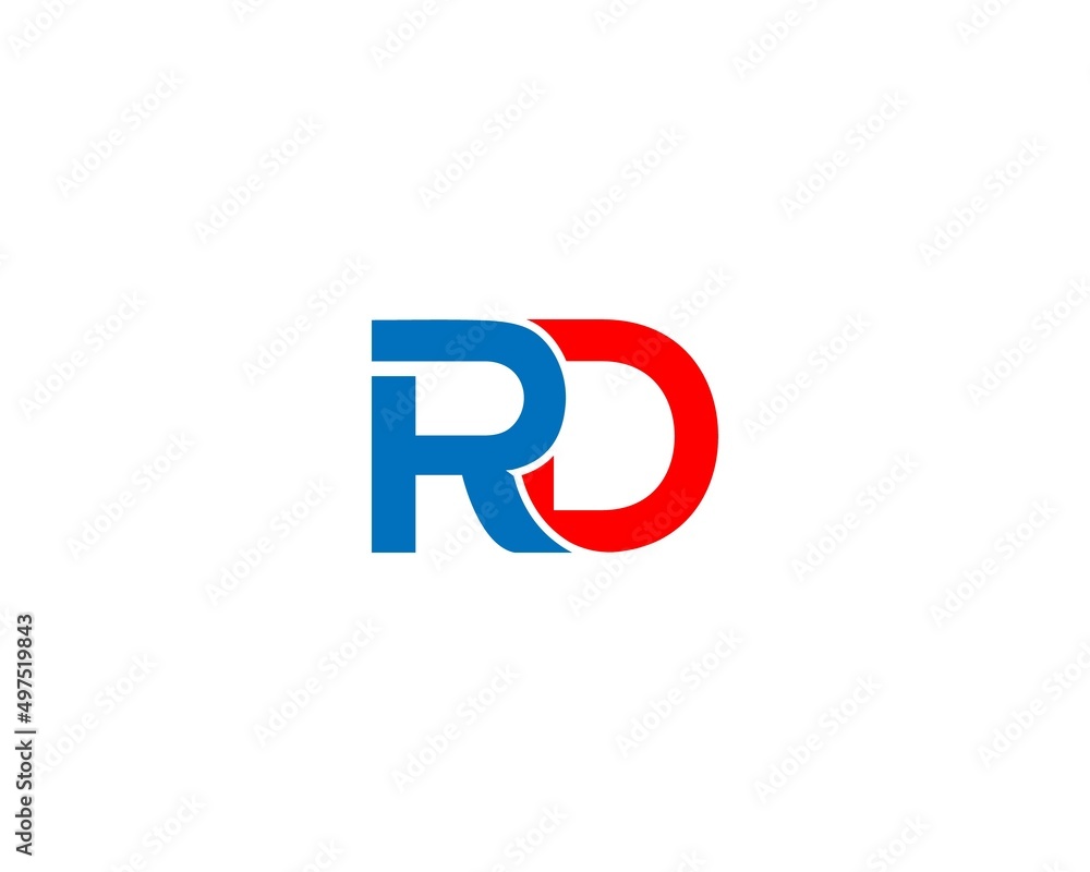 Abstract Letter RD Initial Logo Icon Design Idea Vector illustration ...
