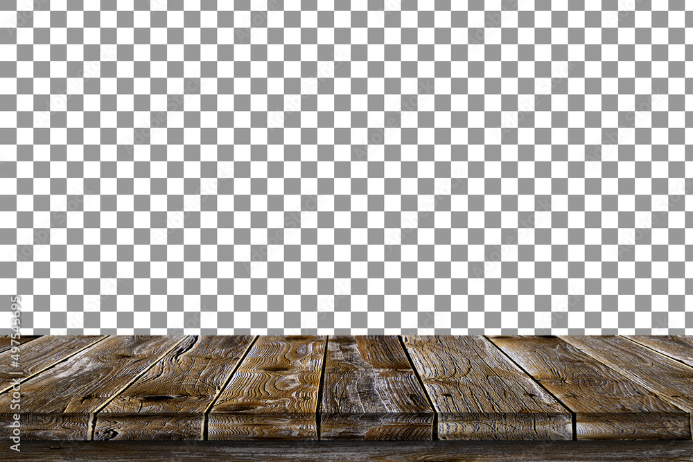 Wooden board table TRANSPARENT background, Use as product display ...