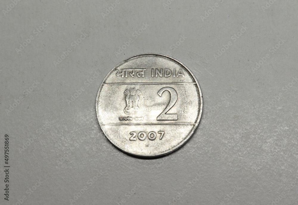 Indian Currency two Rupees silver Coin, Indian Currency, Money, two ...
