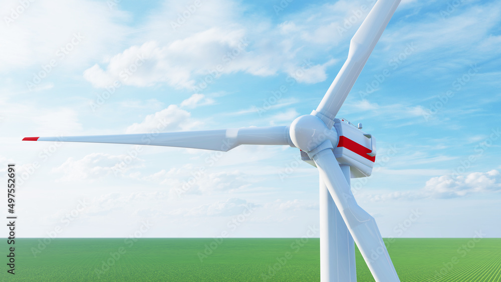 8K ULTRA HD. Wind farm for power generation in beautiful skies and ...