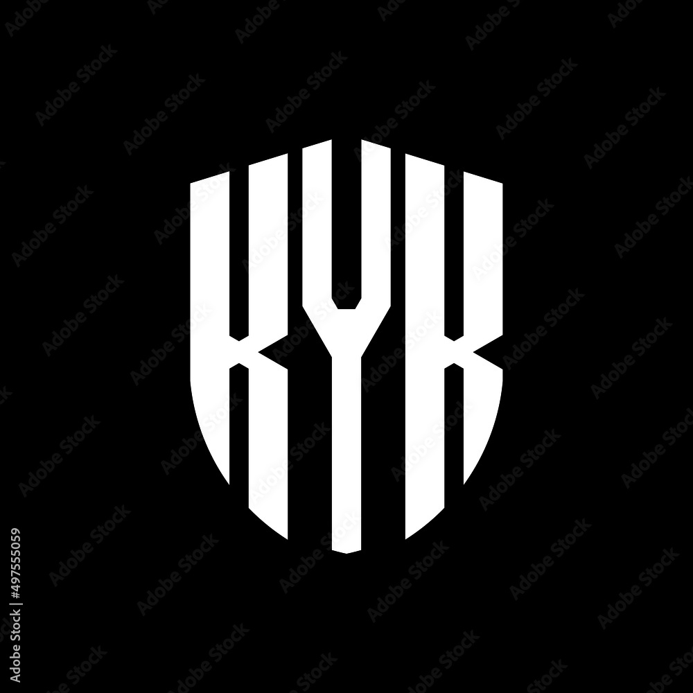 KYK letter logo design. KYK modern letter logo with black background ...