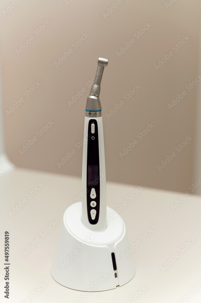 dental equipment in the dentist's office for root canal treatment ...