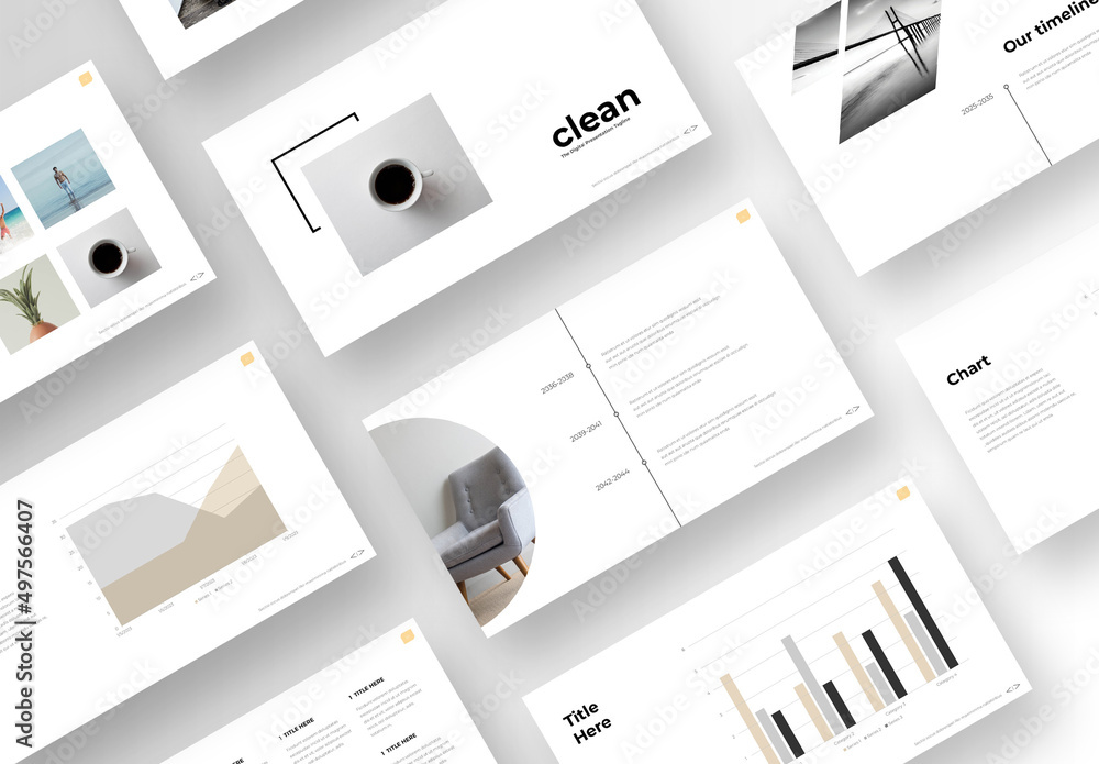 Clean Presentation Stock Template | Adobe Stock