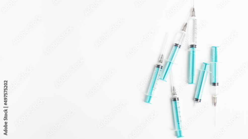 medical disposable plastic syringe for injection in the hospital Stock ...