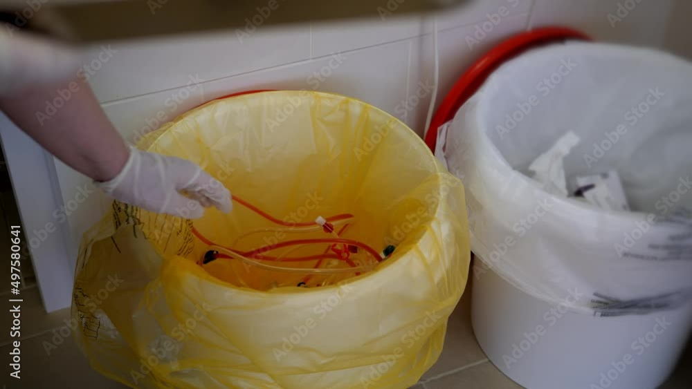 Medical waste. Disposal of the blood purification system. Blood ...