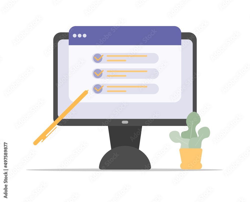 Homework assignment. Concept of e-learning, online education, home ...