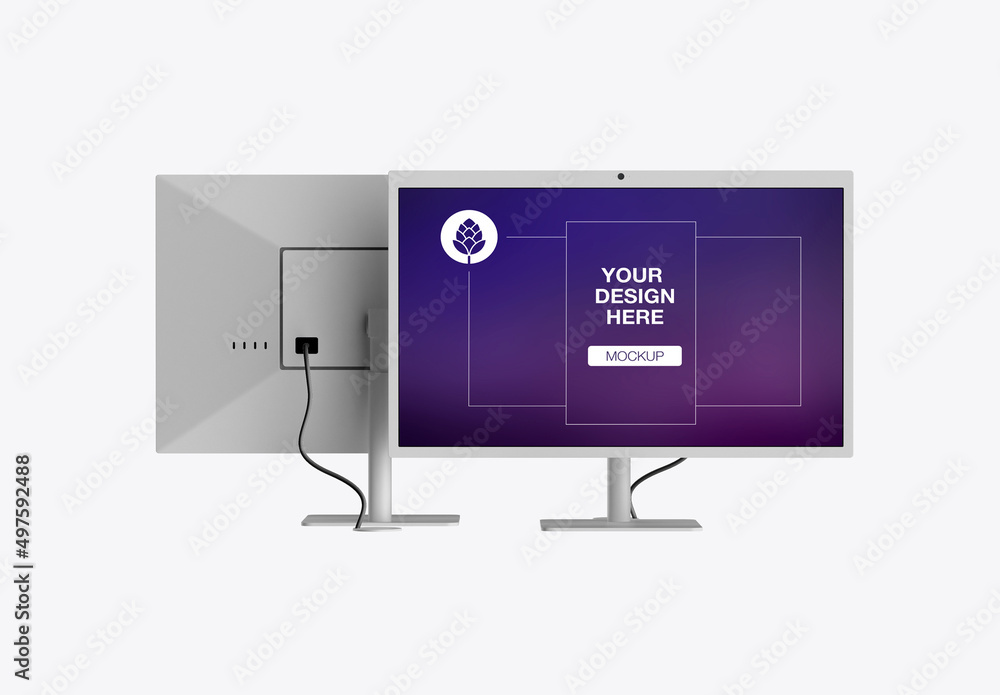Computer Screen Mockup Stock Template | Adobe Stock