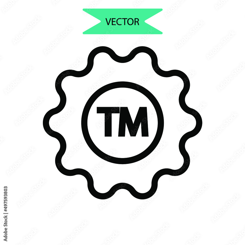 trademark icons symbol vector elements for infographic web Stock Vector ...